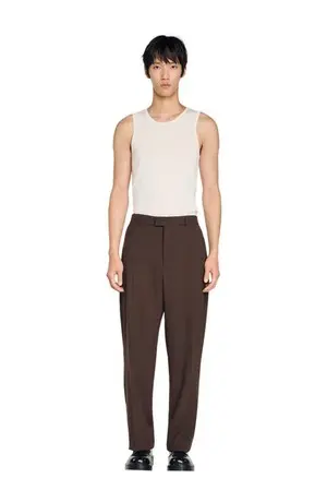 Sandro Oversized Virgin Wool Trousers