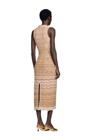 Sandro Decorative Ombré Knit Maxi Dress