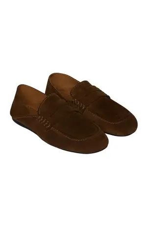 Sandro Suede Loafers - Brown