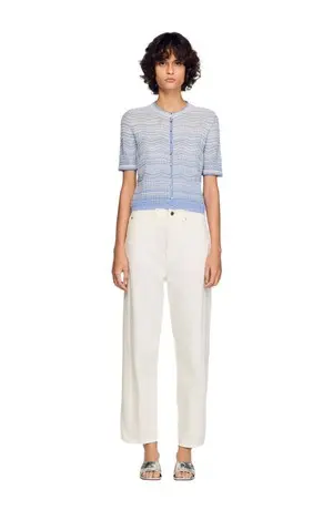 Sandro Fancy Knit Cardigan