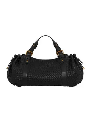 Gerard Darel Hand-braided Lambskin Leather Handbag