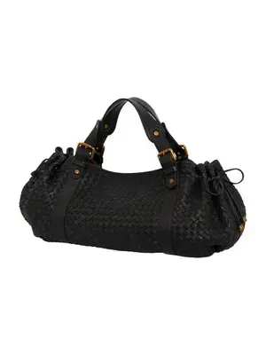 Gerard Darel Hand-braided Lambskin Leather Handbag