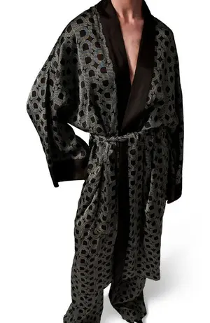 Day Birger Et Mikkelsen Rani Geometric Print Maxi Length Robe - Black