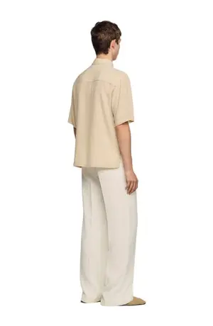 Sandro Pleated Shirt With Shark Collar