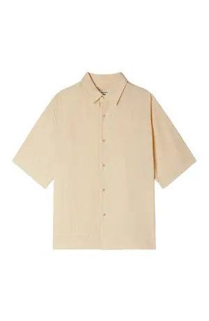 Sandro Pleated Shirt With Shark Collar