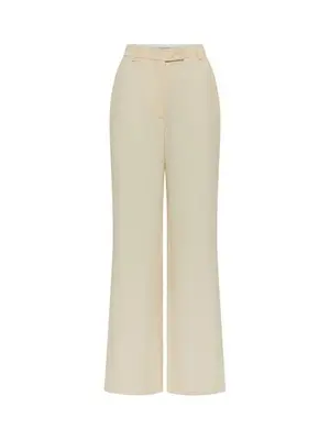 Gerard Darel Anya Wide Leg Linen Blend Trousers