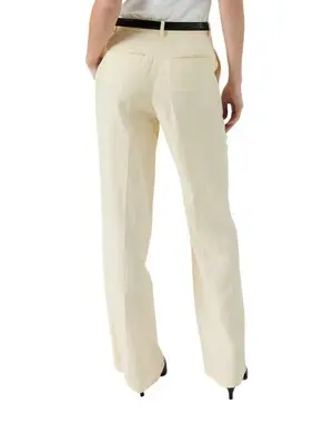 Gerard Darel Anya Wide Leg Linen Blend Trousers
