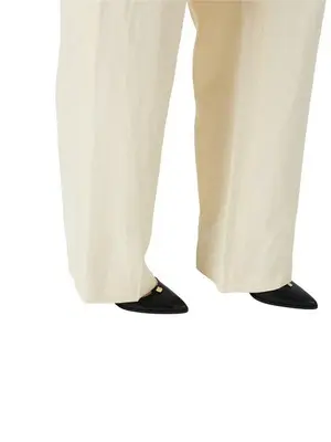 Gerard Darel Anya Wide Leg Linen Blend Trousers