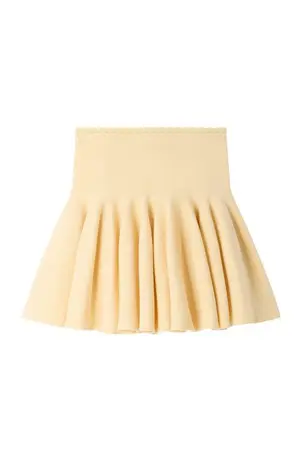 Sandro Knit Skater Skirt - Butter