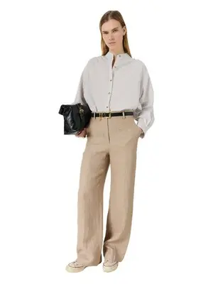 Gerard Darel Abigail Wide Leg Linen Pants
