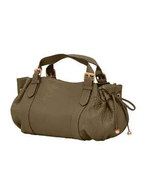 Gerard Darel 18h Leather Shoulder Bag - Khaki