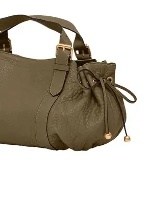 Gerard Darel 18h Leather Shoulder Bag - Khaki