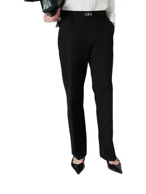 Gerard Darel Athea Straight Leg Pants With Golden Detail