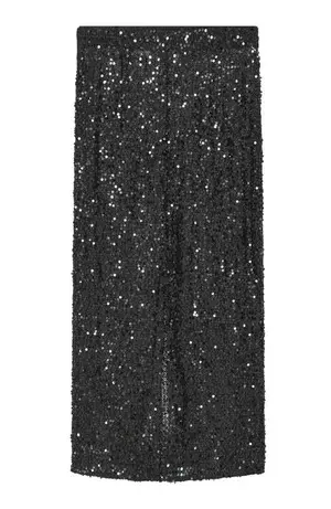 Day Birger Et Mikkelsen Tulli Shimmering Sequin Midi Skirt With Fringe
