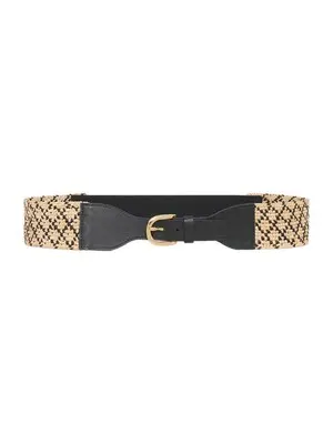 Gerard Darel Tyra Raffia Corset Belt - Black