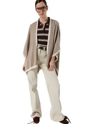 Gerard Darel Lili Cashmere Draped Poncho
