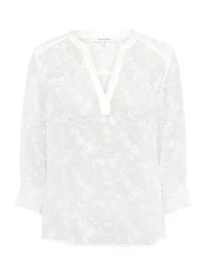 Gerard Darel Textured Floral Blouse