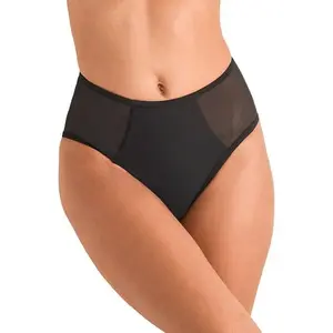 ADORE ME High-waisted Bikini Bottom With Sheer Side Panels - Black