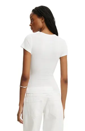 COTTON ON Double Layer Short Sleeve T-shirt - White