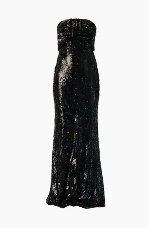 IVONNE Strapless Sequin Column Gown