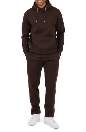 BRAVE SOUL Hoodie And Jogger Set - Brown