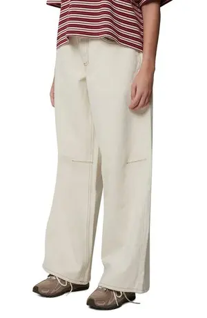 GOOD FOR NOTHING Denim Wide Leg Jeans - Beige