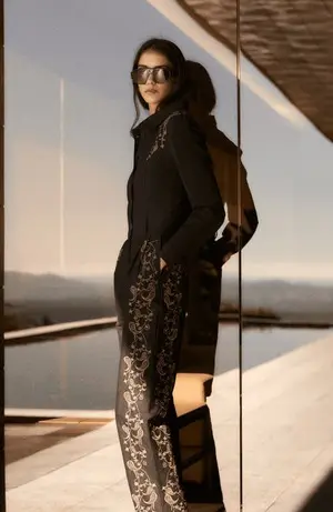 THE IQ COLLECTION Bare Jumpsuit With Embroidery