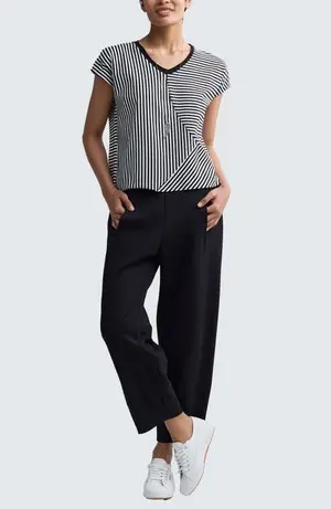 LUUKAA Lumara Solid Seam-detail Barrel Leg Pants