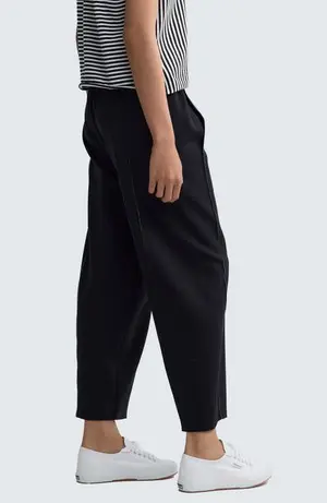LUUKAA Lumara Solid Seam-detail Barrel Leg Pants