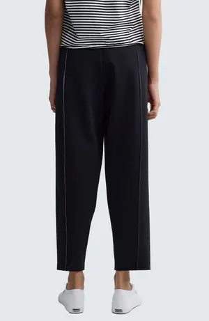 LUUKAA Lumara Solid Seam-detail Barrel Leg Pants