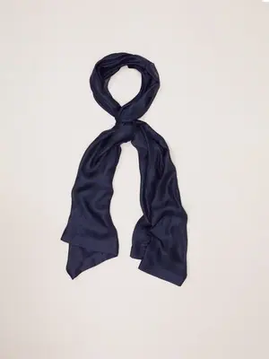 PHASE EIGHT Satin Trim Scarf - Navy