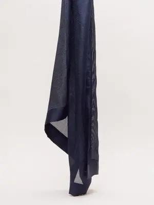 PHASE EIGHT Satin Trim Scarf - Navy