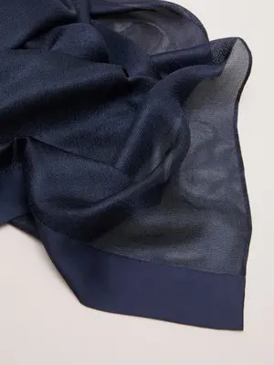 PHASE EIGHT Satin Trim Scarf - Navy