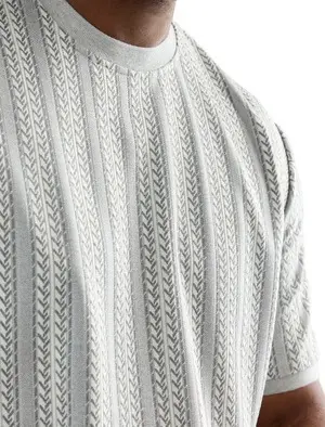 TRUE NATION BY DXL Big & Tall Striped Crewneck T-shirt