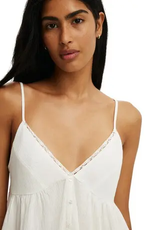 COTTON ON Billie Lace Babydoll Cami - Gardenia