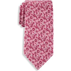 Michael Kors Big & Tall Avignon Floral Neck Tie - Pink