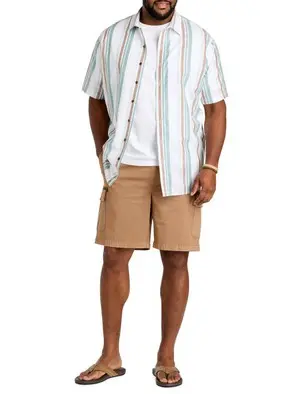 TRUE NATION BY DXL Big & Tall Striped Sport Shirt