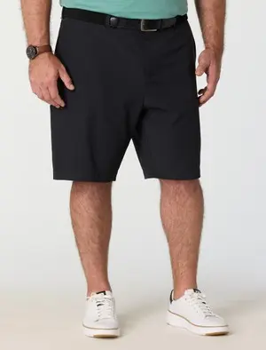 CALLAWAY Big & Tall Premium Flat-front Golf Shorts - Caviar