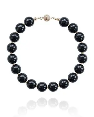 SAULE LABEL Siena Bold Necklace - Raven