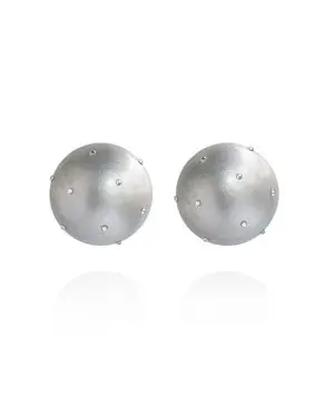 SAULE LABEL Gaia Crystal Stud Earrings - Cloudy Sky