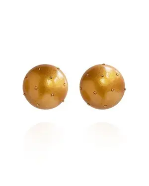 SAULE LABEL Gaia Crystal Stud Earrings - Golden Saffron