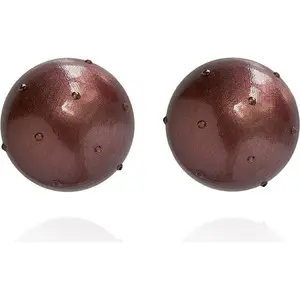 SAULE LABEL Gaia Crystal Drop Earrings - Chocolate Cherry
