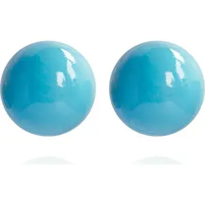 SAULE LABEL Gaia Jumbo Earrings - Bluebird Feather
