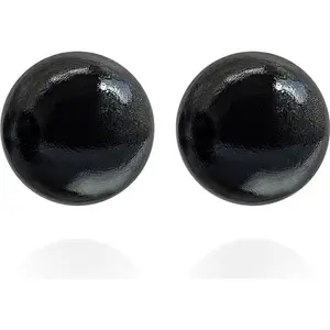 SAULE LABEL Gaia Jumbo Earrings - Obsidian Orb