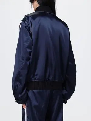 Off-White Satin Bomber Jacket