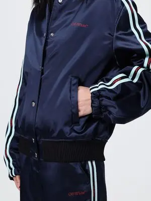 Off-White Satin Bomber Jacket