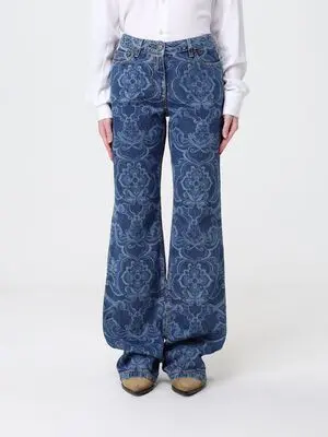 Printed Wide Leg Jeans for Women