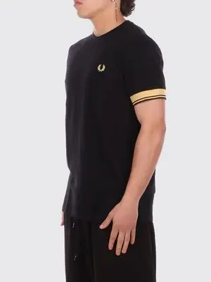 Fred Perry Cotton T-shirt With Logo - Black 1