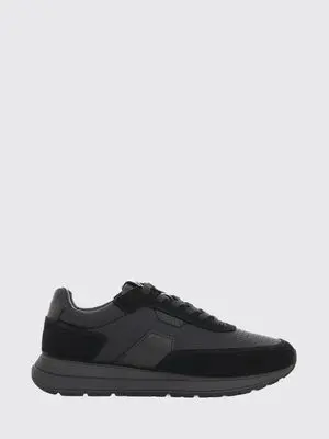 BOSS Nylon And Suede Low Top Sneakers - Black