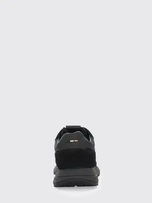 BOSS Nylon And Suede Low Top Sneakers